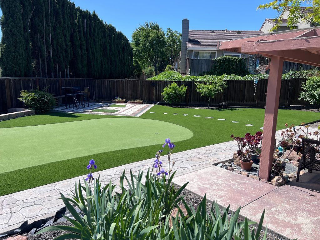 Backyard Paver, Turf, and Custom Putting Green Installation in Dublin ...